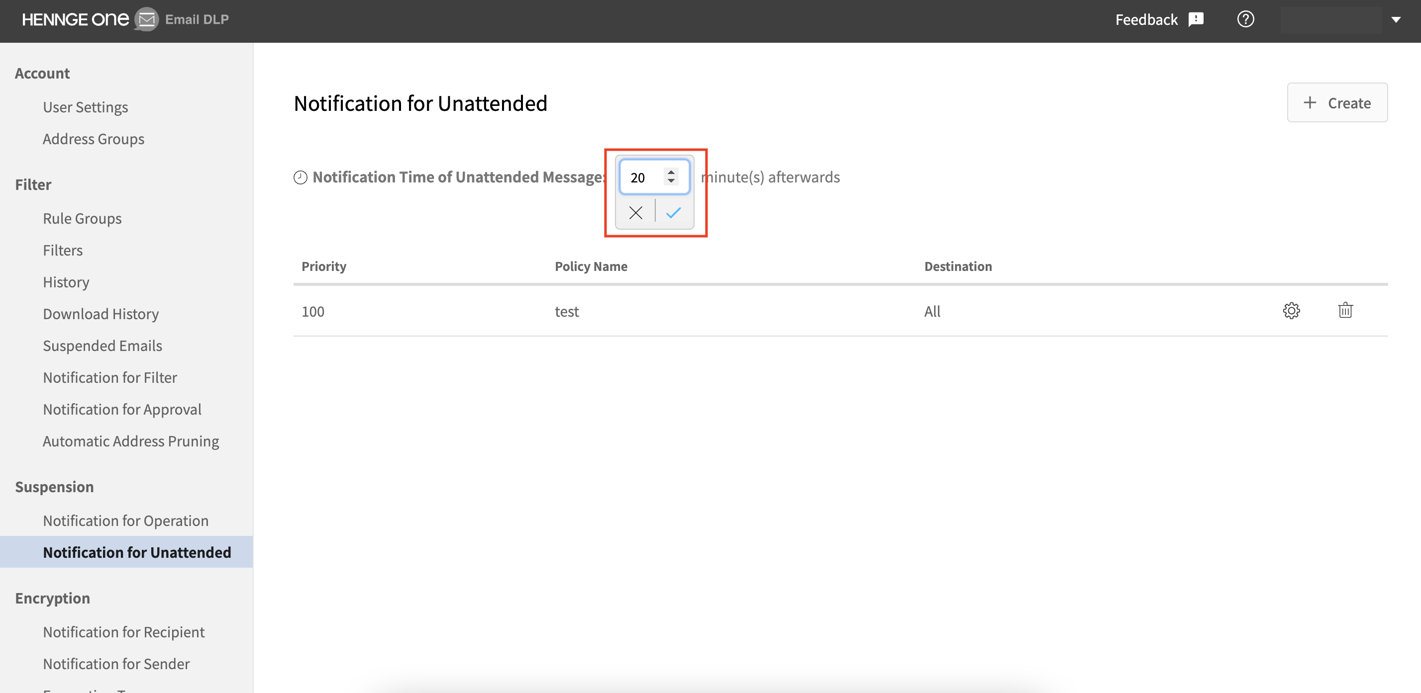 Creating Notifications for Unattended Emails – HENNGE One Help Center