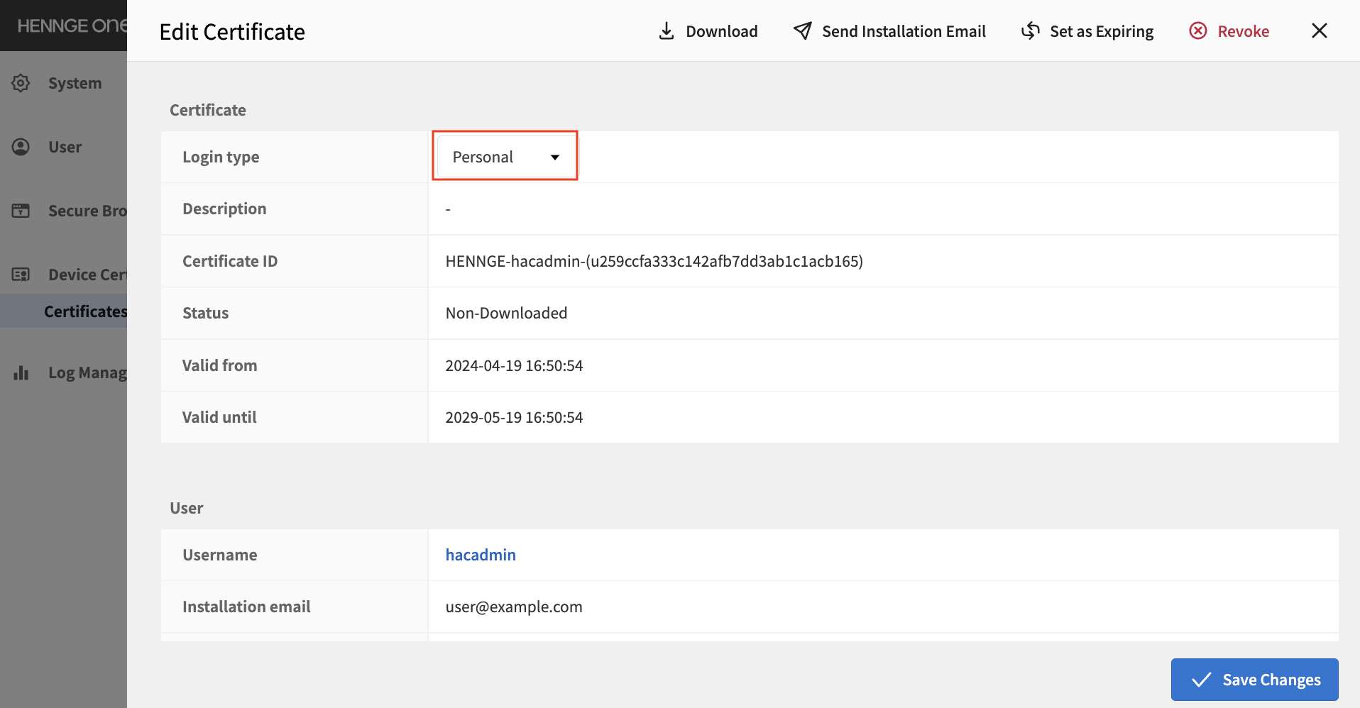 Modify Login Type – HENNGE One Help Center