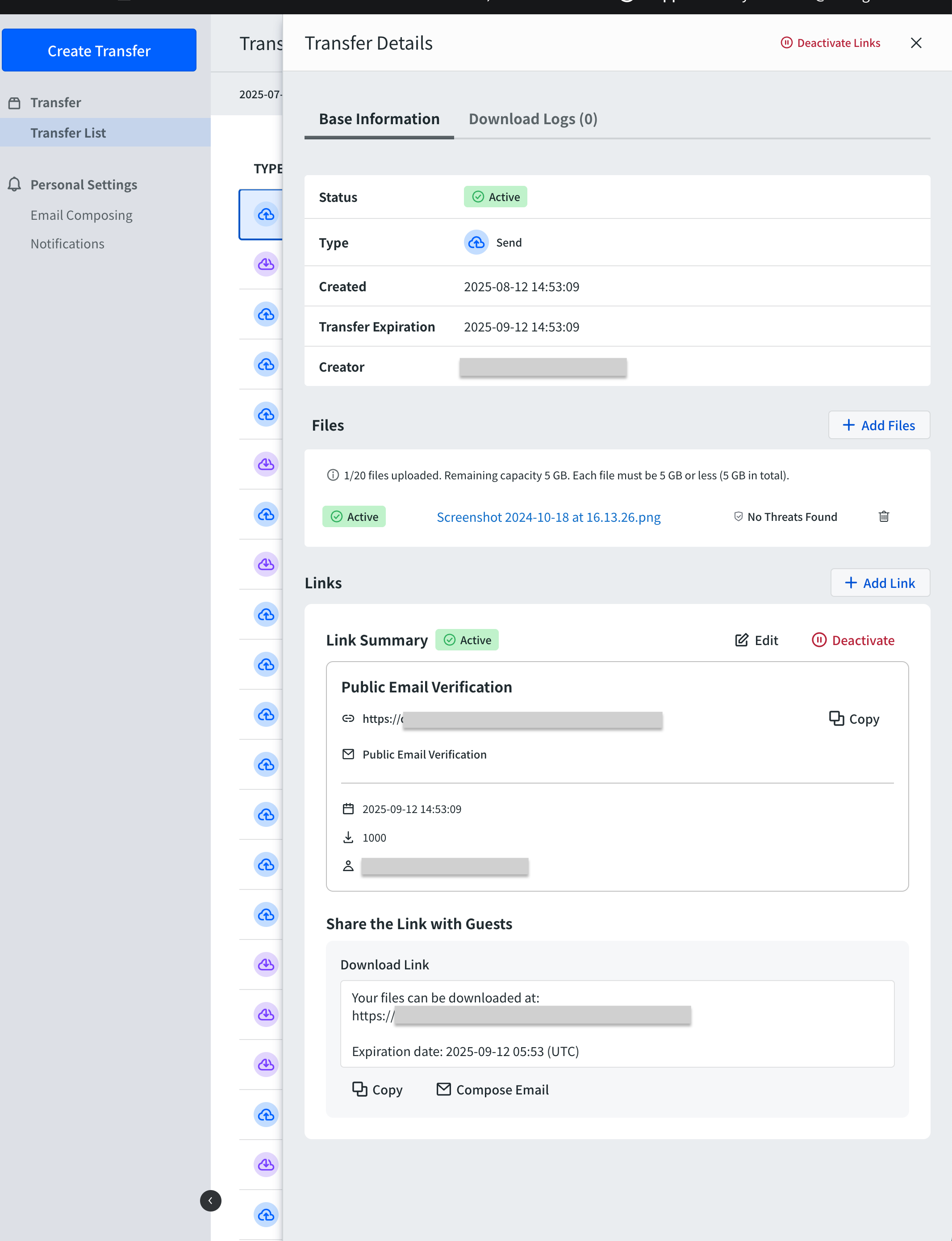 [Secure Transfer] New Transfer Flow – HENNGE One Help Center
